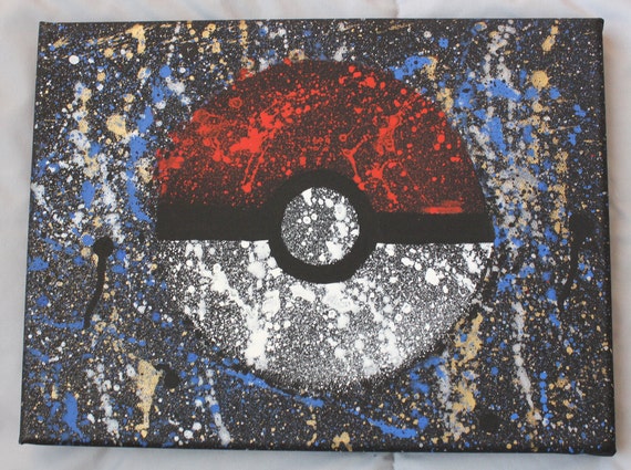 Items similar to Handmade Splatter Paint Poke Ball on Etsy