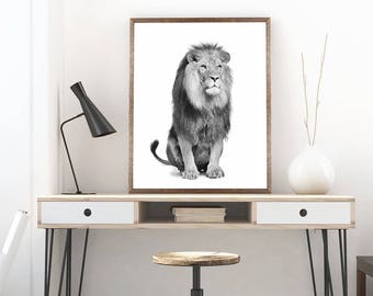 Lion print | Etsy