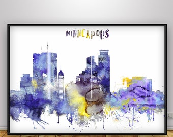 Minneapolis skyline | Etsy