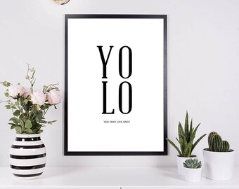 Yolo poster | Etsy