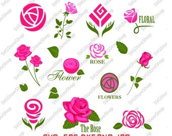 Rose svg | Etsy