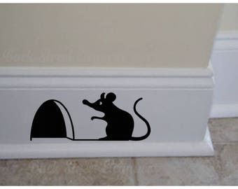 Mouse hole decal | Etsy