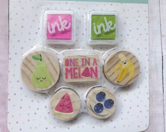 Fruit rubber stamp | Etsy