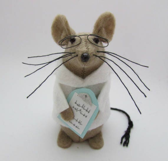 Doctor Mouse Scientist Mouse Felt Mice Felt Mouse