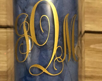 Monogram tumbler | Etsy