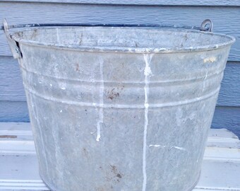 Galvanized bucket | Etsy