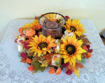 Fall candle ring | Etsy