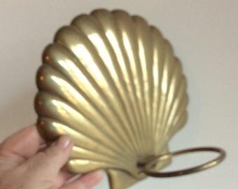 Brass scallop shell | Etsy