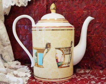 Summer tea party china set teapot vintage porcelain tea pot
