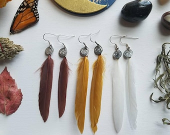 Feather earrings | Etsy
