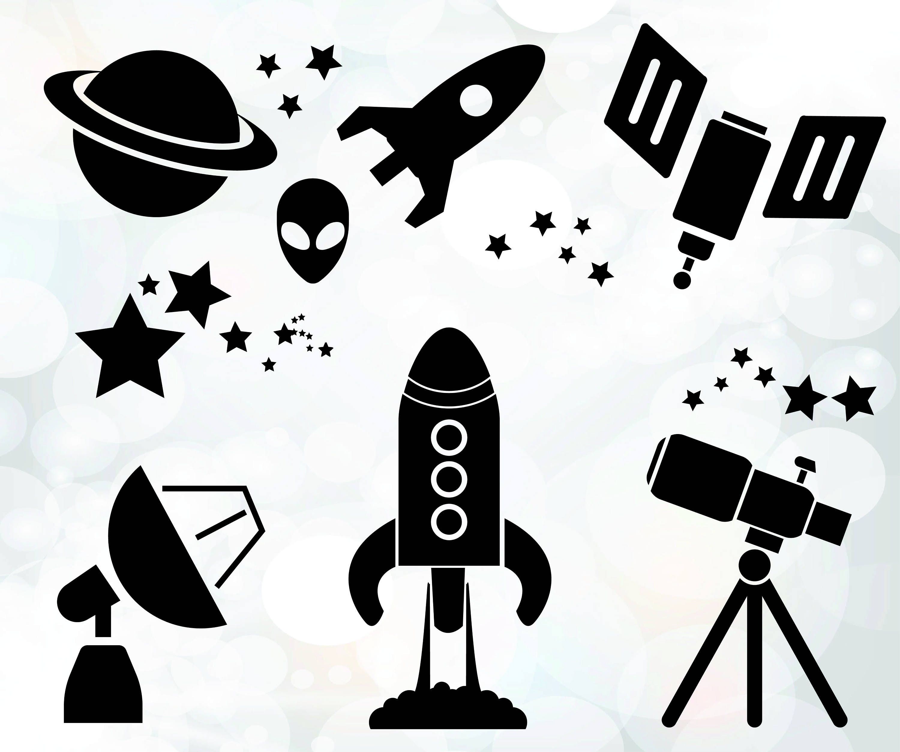 Space SVG Rocket svg Space SVG Bundle Alien svg