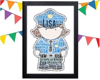 Police word art | Etsy