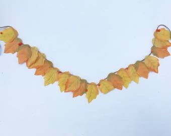 Fall leaf banner | Etsy