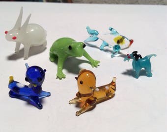 Tiny glass animals | Etsy