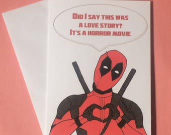 Deadpool card | Etsy