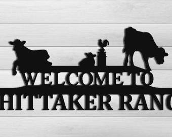 Cattle farm sign | Etsy