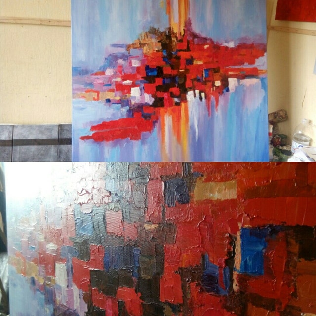 Abstract Paintings By Professional Artists by TrendGallery on Etsy