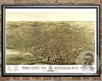 Vintage buffalo map | Etsy