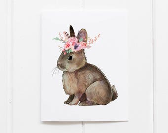 Rabbit print | Etsy