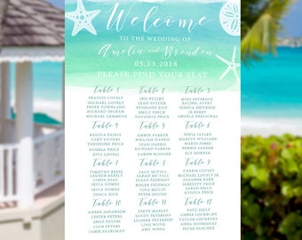 Beach seating chart | Etsy