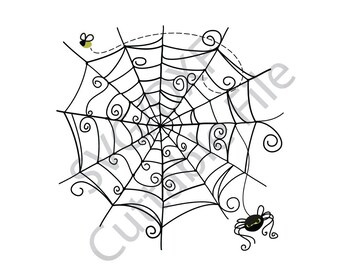Spider web svg | Etsy