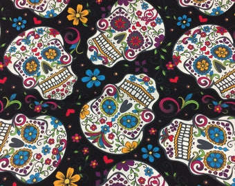 Fabric with skulls | Etsy