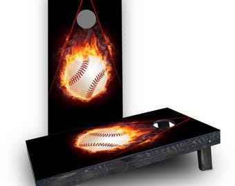 Baseball cornhole | Etsy