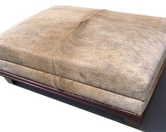 Cowhide ottoman | Etsy
