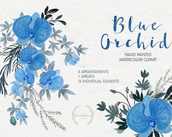 Watercolor orchid | Etsy