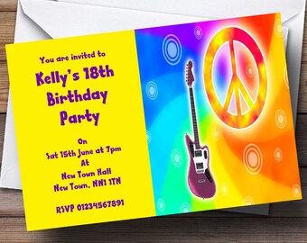 Hippie invitation | Etsy