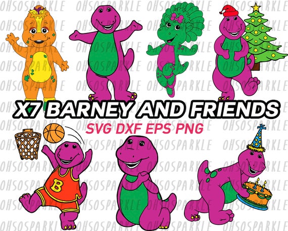 barney and friends svg clipart stencil decal png eps