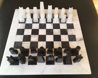 Marble chess set | Etsy