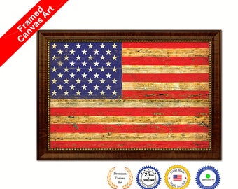 Indiana State Vintage Flag Gifts Home Decor Wall Art Canvas