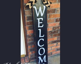 Burlap welcome sign | Etsy