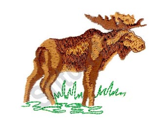 Moose embroidery | Etsy