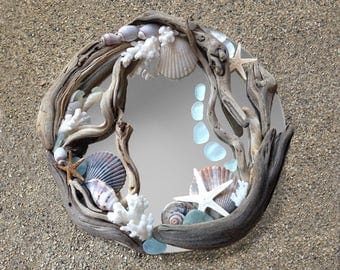 Sea glass mirror | Etsy