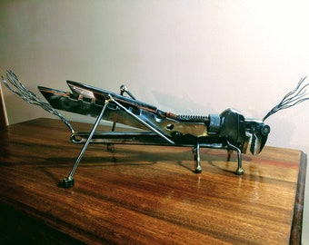 Pipe Wrench Grasshopper Recycled Garden Yard Art