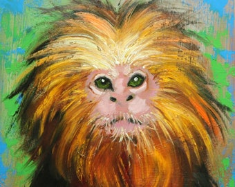 Monkey painting | Etsy