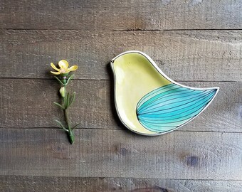 pottery with hand drawn birds insects praying by catherinereece