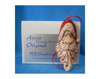 Carved santa | Etsy