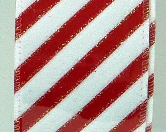 Red white ribbon | Etsy