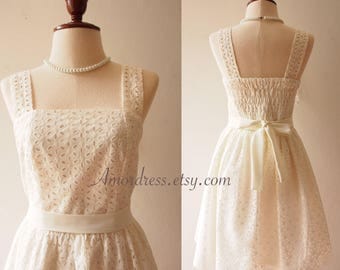 Off white lace dress | Etsy