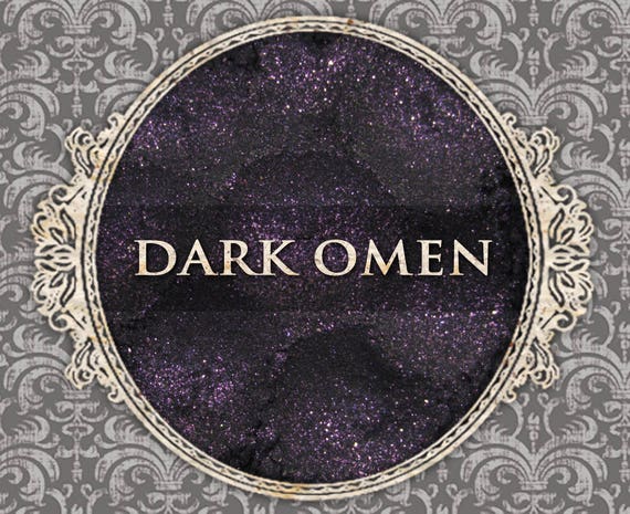 DARK OMEN Sparkle Eye Shadow Deep Black Pink Sparkle Gold