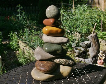 Original cairn rock art and jewelry from beach by StoneCairns