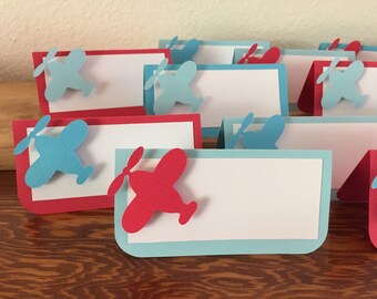Airplane place card | Etsy