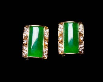 Omega back earrings | Etsy