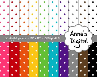 Polka dot wallpaper | Etsy