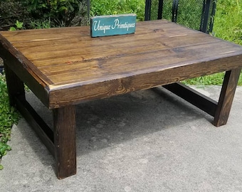 Wood coffee table | Etsy