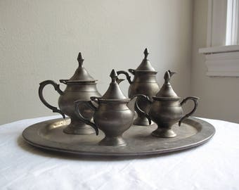 Pewter tea set | Etsy