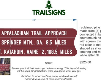 Replica hiking trail signs and custom woodcarving by TrailSigns